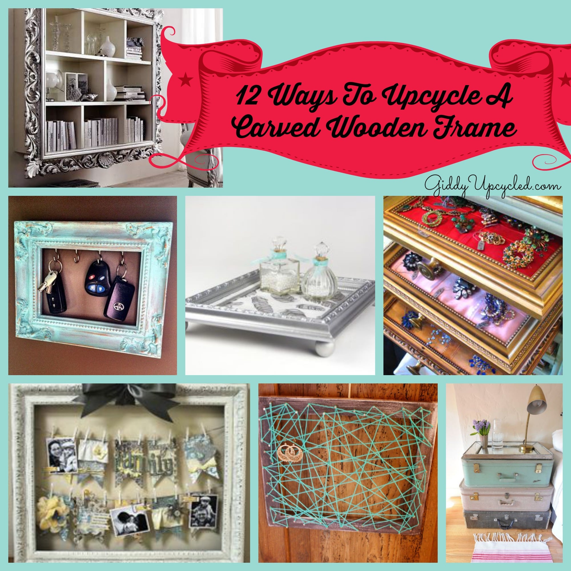 12 Ways To Upcycle A Carved Wood Frame - Giddy Upcycled